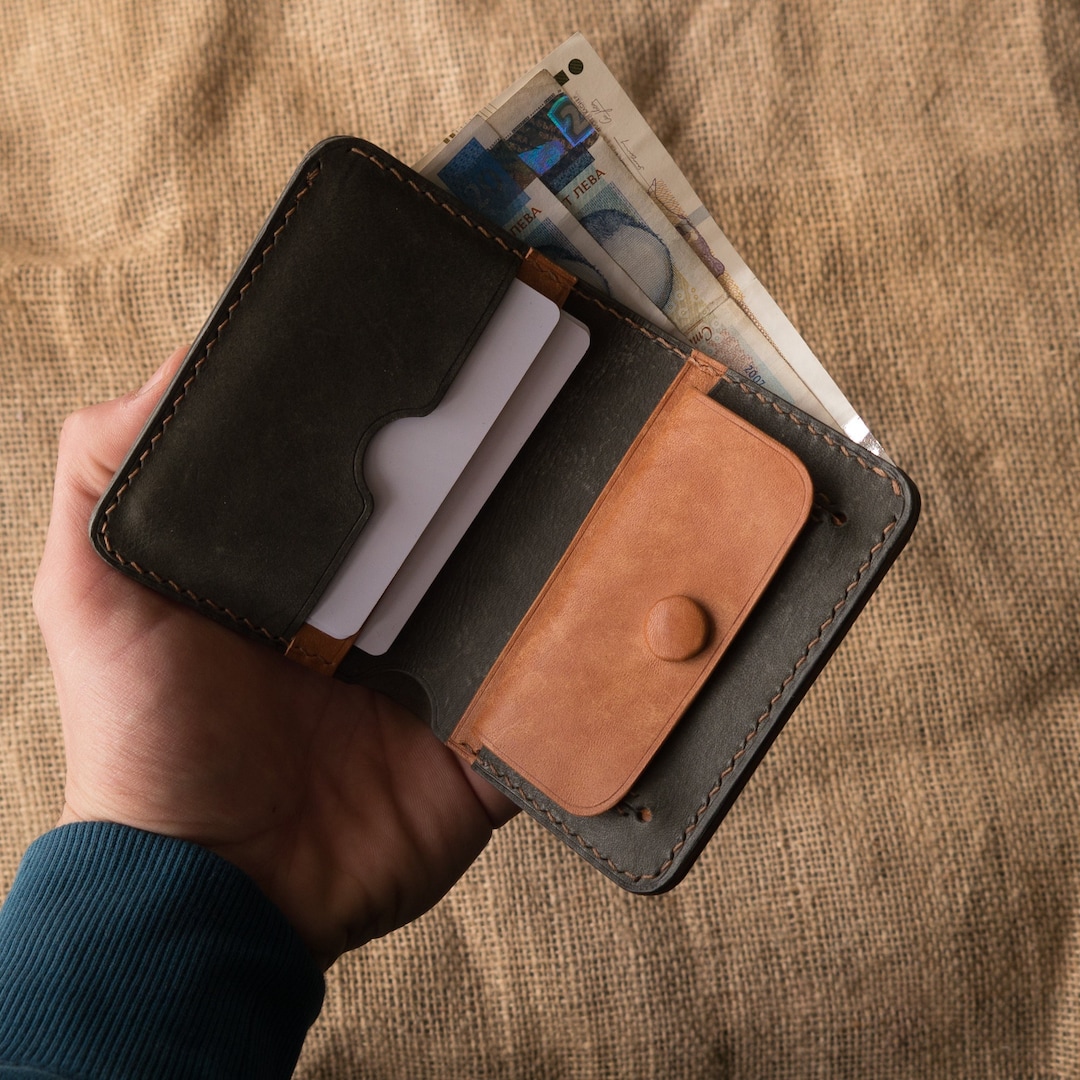 Leather Wallet Handmade and Hand-stitched Slim Billfold Wallet - Etsy