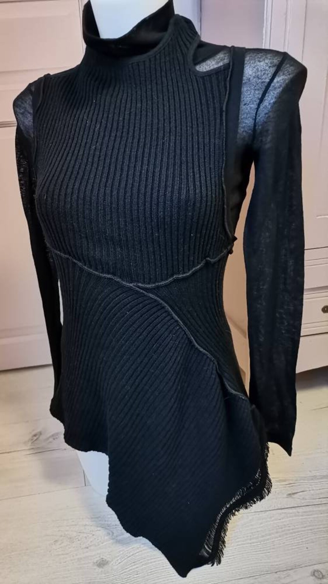 Tunique En Résille Et Coton Cop Copine - Etsy