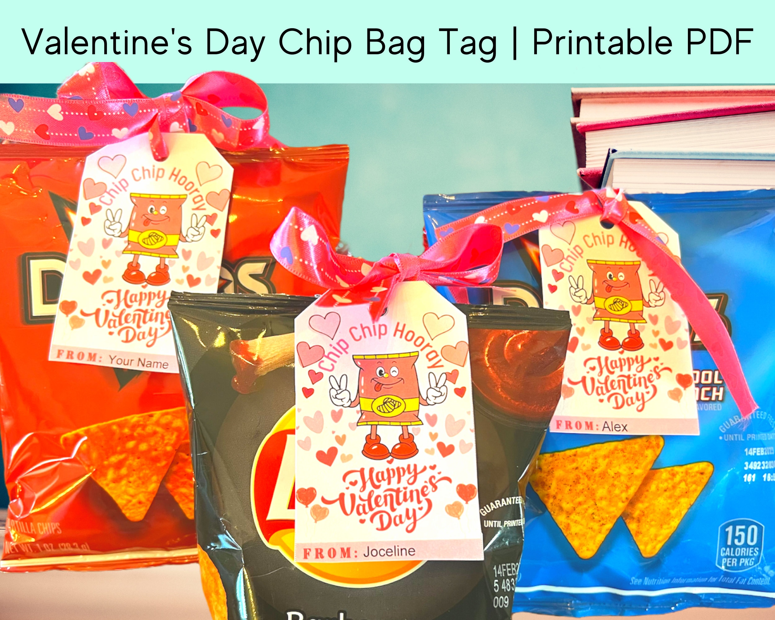 Chip Chip Hooray- Chips Kids Valentines Printable - Kids Valentine ...