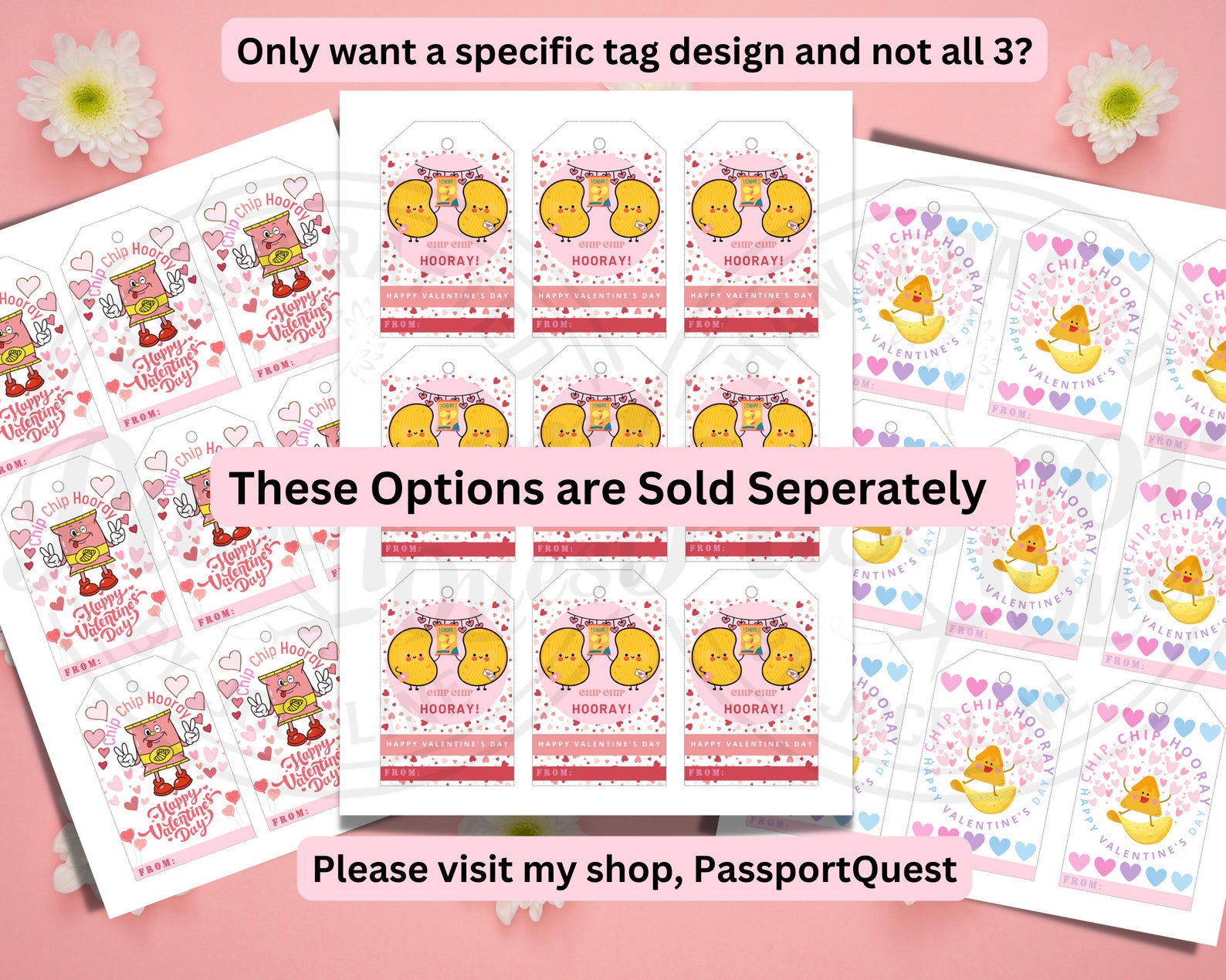 Chips Kids Valentines Printable Variety Pack- Kids Valentine, School ...