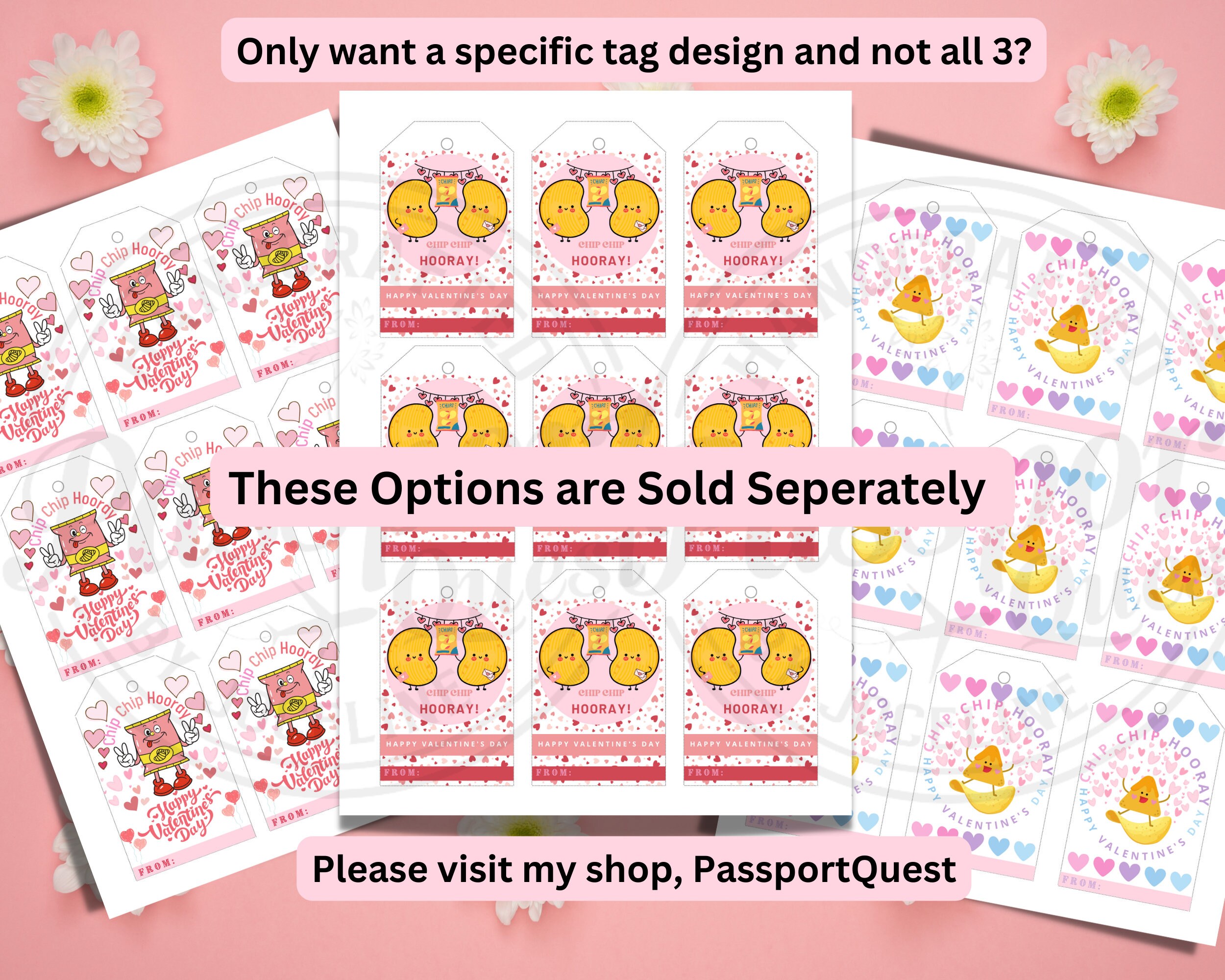 Chips Kids Valentines Printable Variety Pack- Kids Valentine, School ...