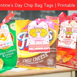 Chips Kids Valentines Printable Variety Pack- Kids Valentine, School ...