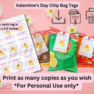 School Classroom Valentine - Chip Chip Hooray- Chips Kids Valentines ...