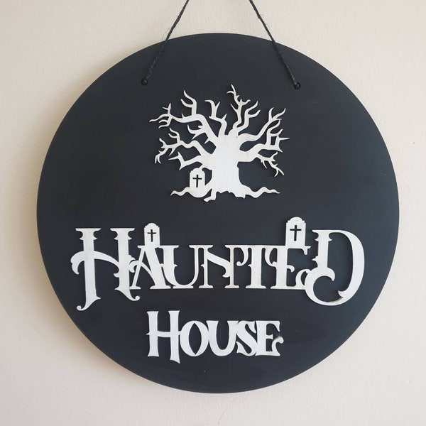 Haunted House Sign - Etsy UK