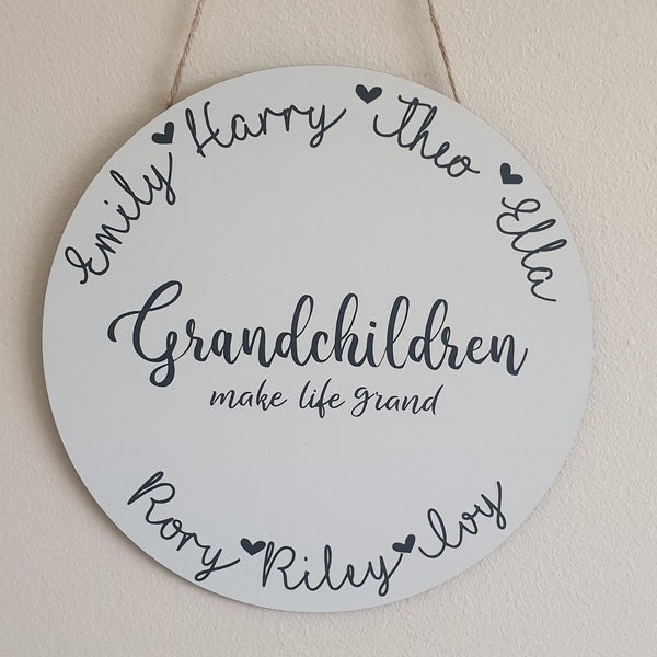 Grandchildren Sign - Etsy