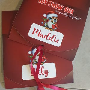 Toy Show Box, Personalised Treat Box, Christmas Snacks Box, Christmas ...