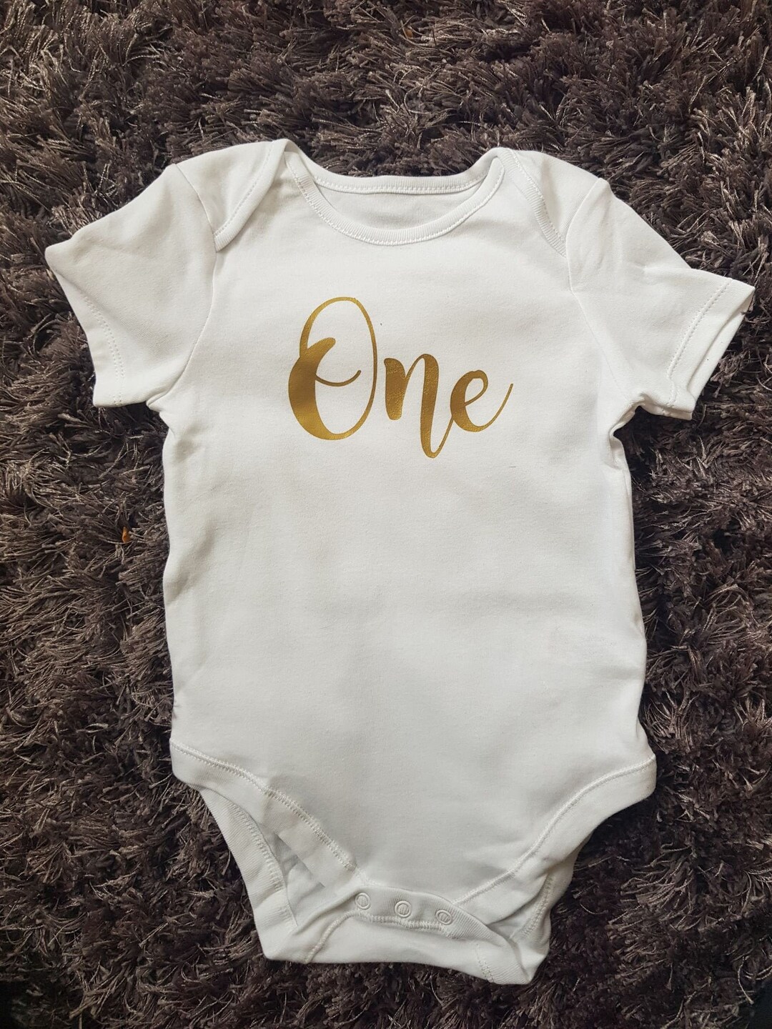 First Birthday 'one' Baby Vest | Personalised Baby Vest | Bodysuit ...
