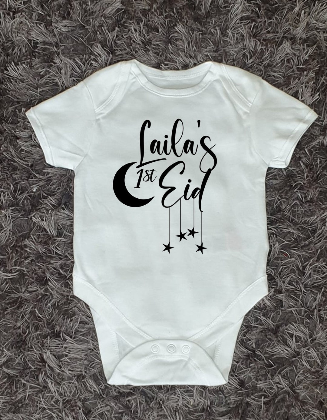 My First Eid Baby Vest | Babies 1st Eid | Personalised Baby Vest | Baby ...