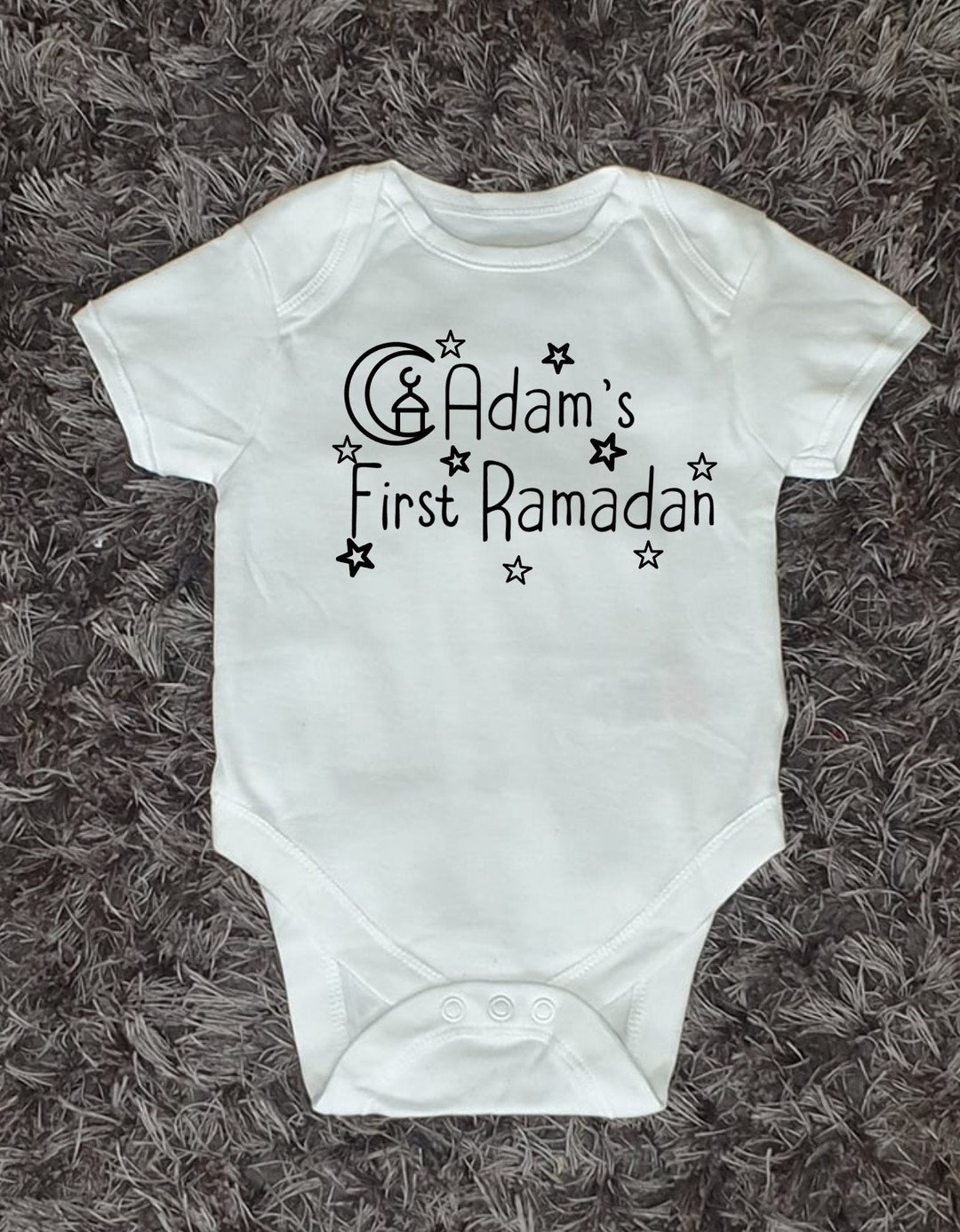 My First Ramadan Baby Vest | Babies 1st Eid | Personalised Baby Vest ...