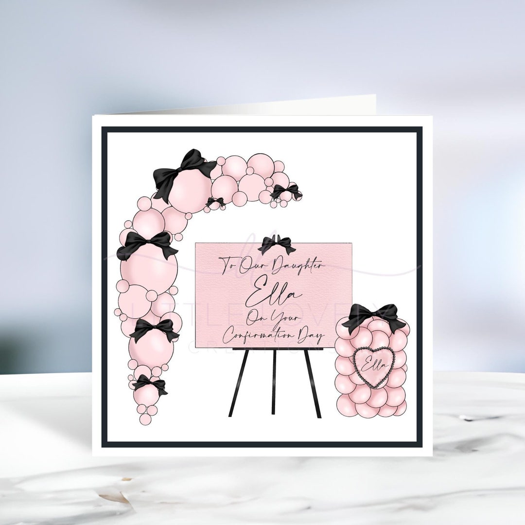 Personalised First Holy Communion Card, Confirmation Card, Custom Text ...