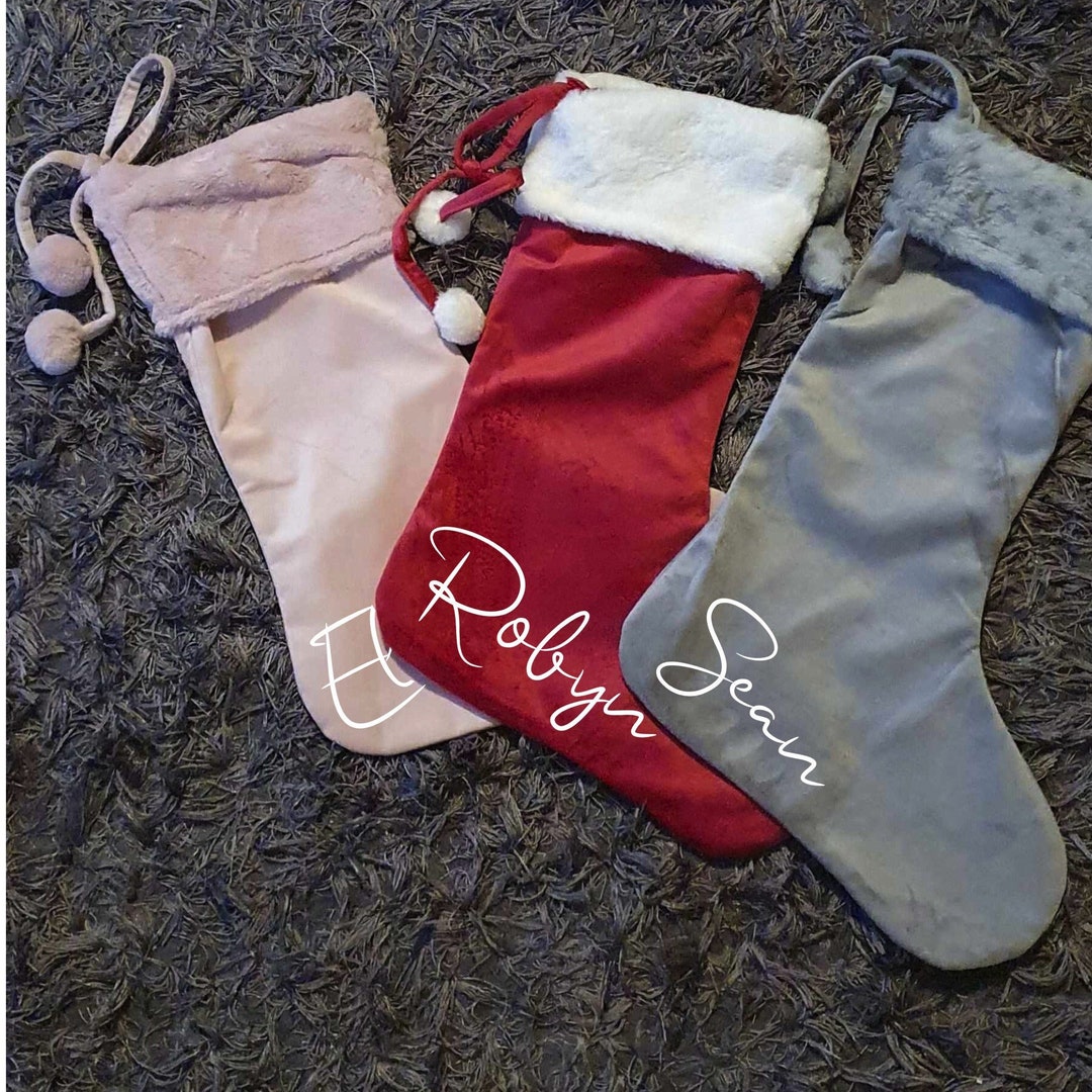 Luxury Velvet Christmas Stocking, Personalised Stocking, Christmas ...