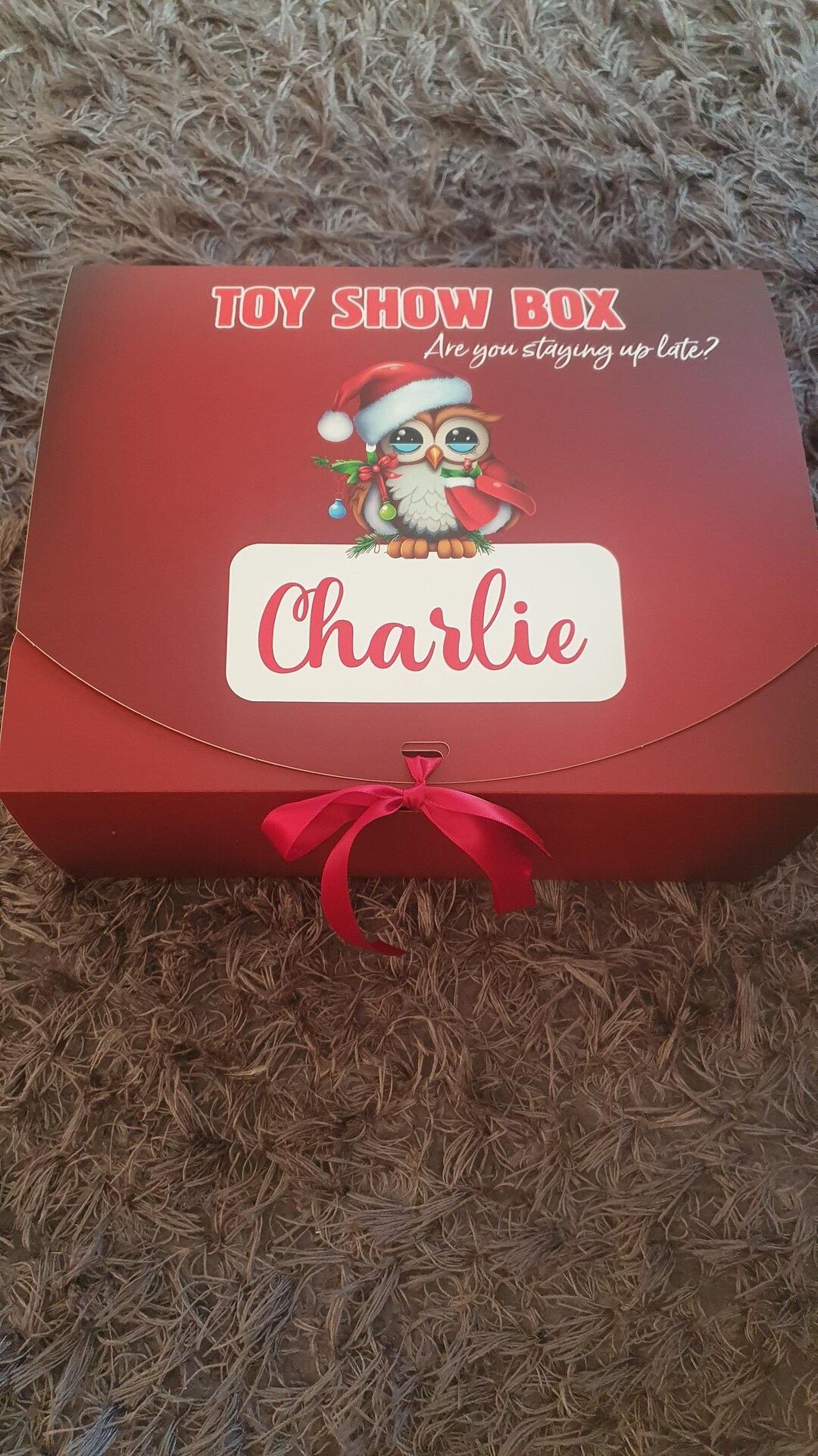 Toy Show Box, Personalised Treat Box, Christmas Snacks Box, Christmas ...