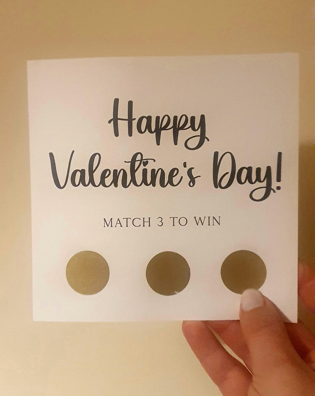 Personalised Valentines Day Scratchcard, Custom Match and Win ...