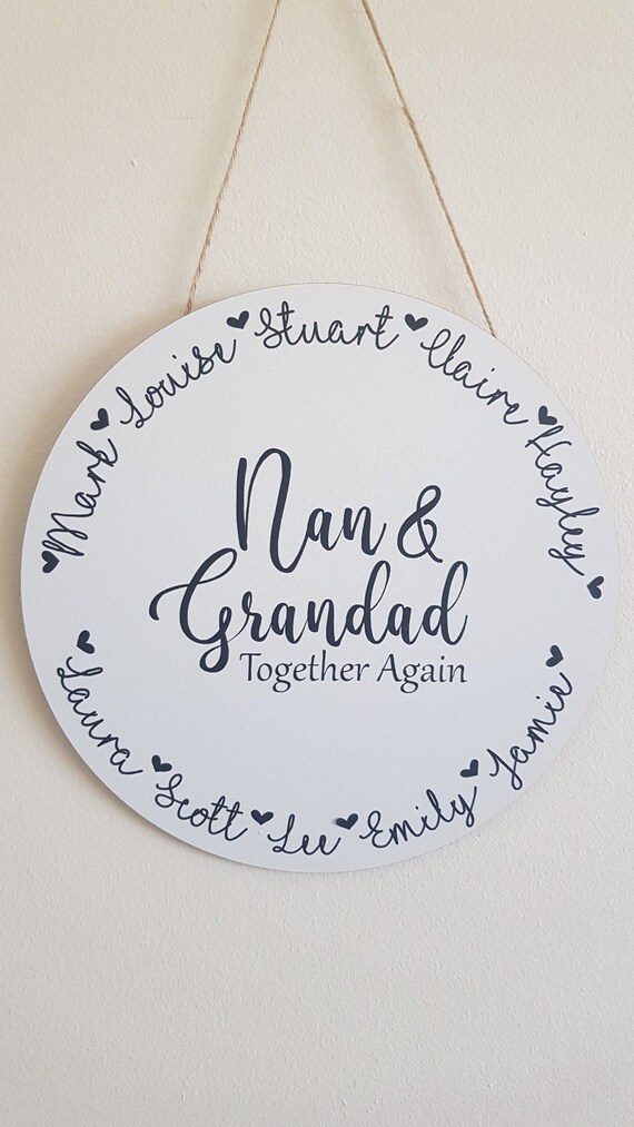 Personalised Memorial Plaque Round Sign Custom Wooden | Etsy