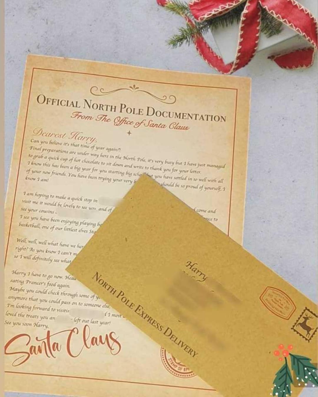 Personalised Letter From Santa, Santa Letter Ireland, Santa Reply ...