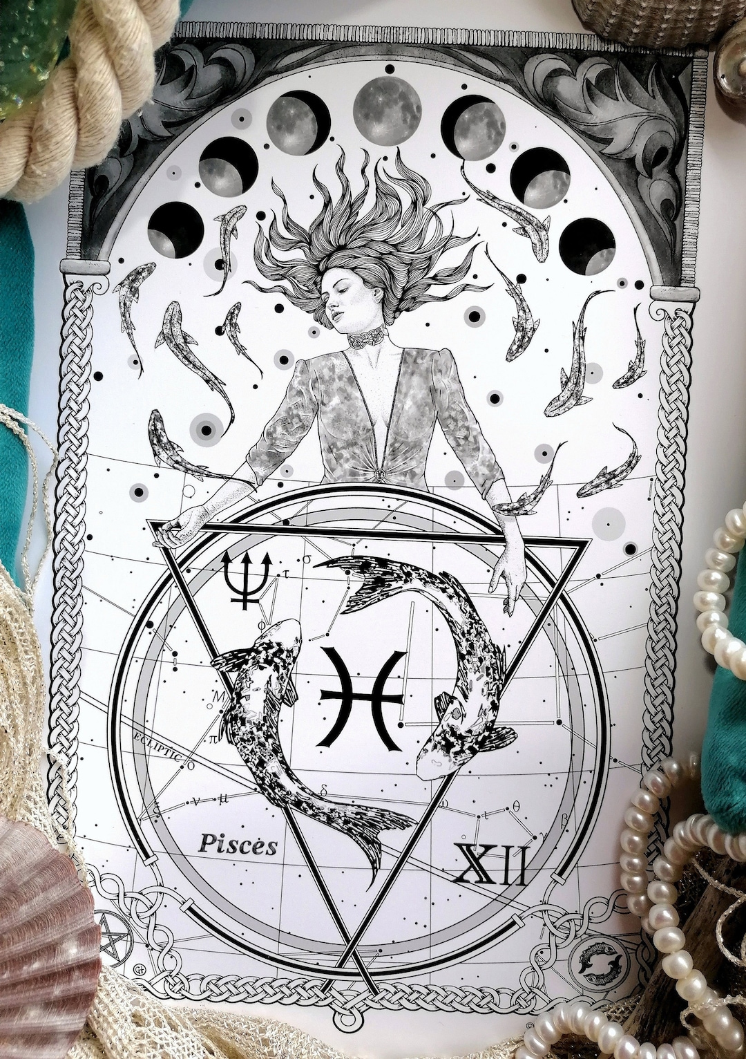 PISCES - A4 Print - Birthday Gift - Pisces Poster - Gothic Astrology ...