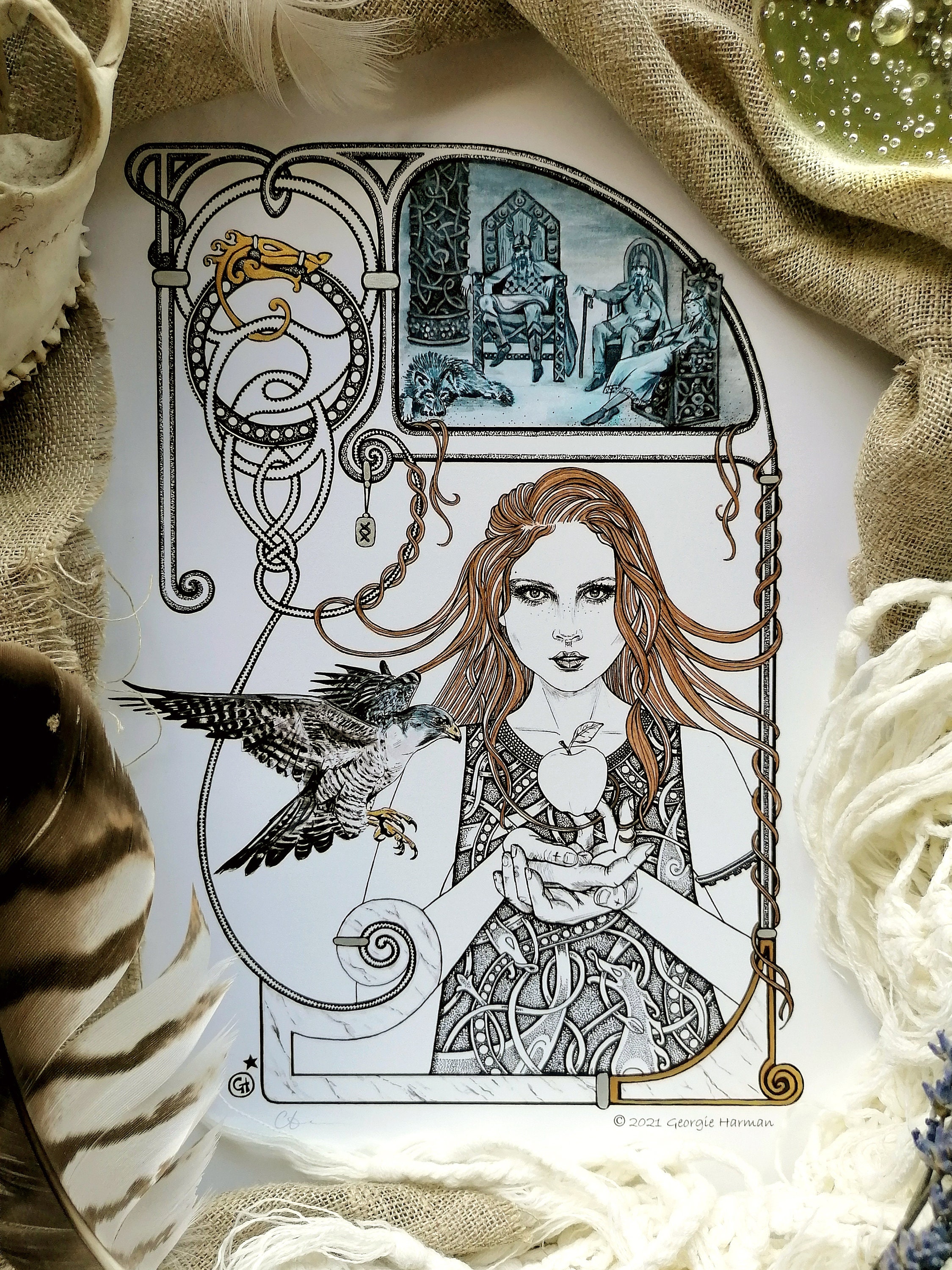 Idun A4 Print Viking Goddess Viking Poster Norse - Etsy