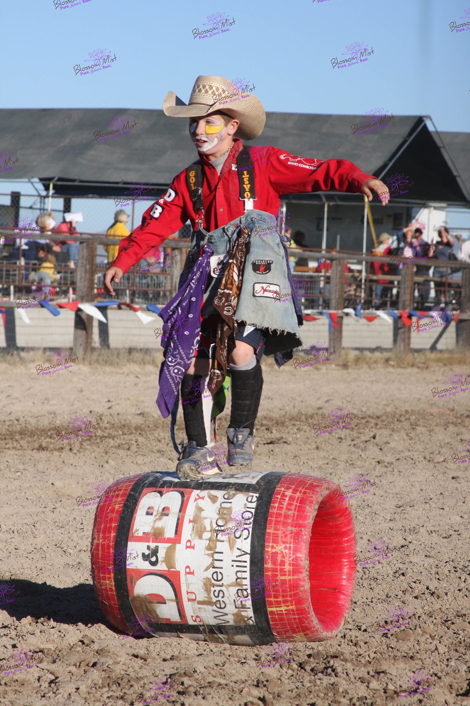 Little Rodeo Clown on His Barrel photo Digital Download - Etsy