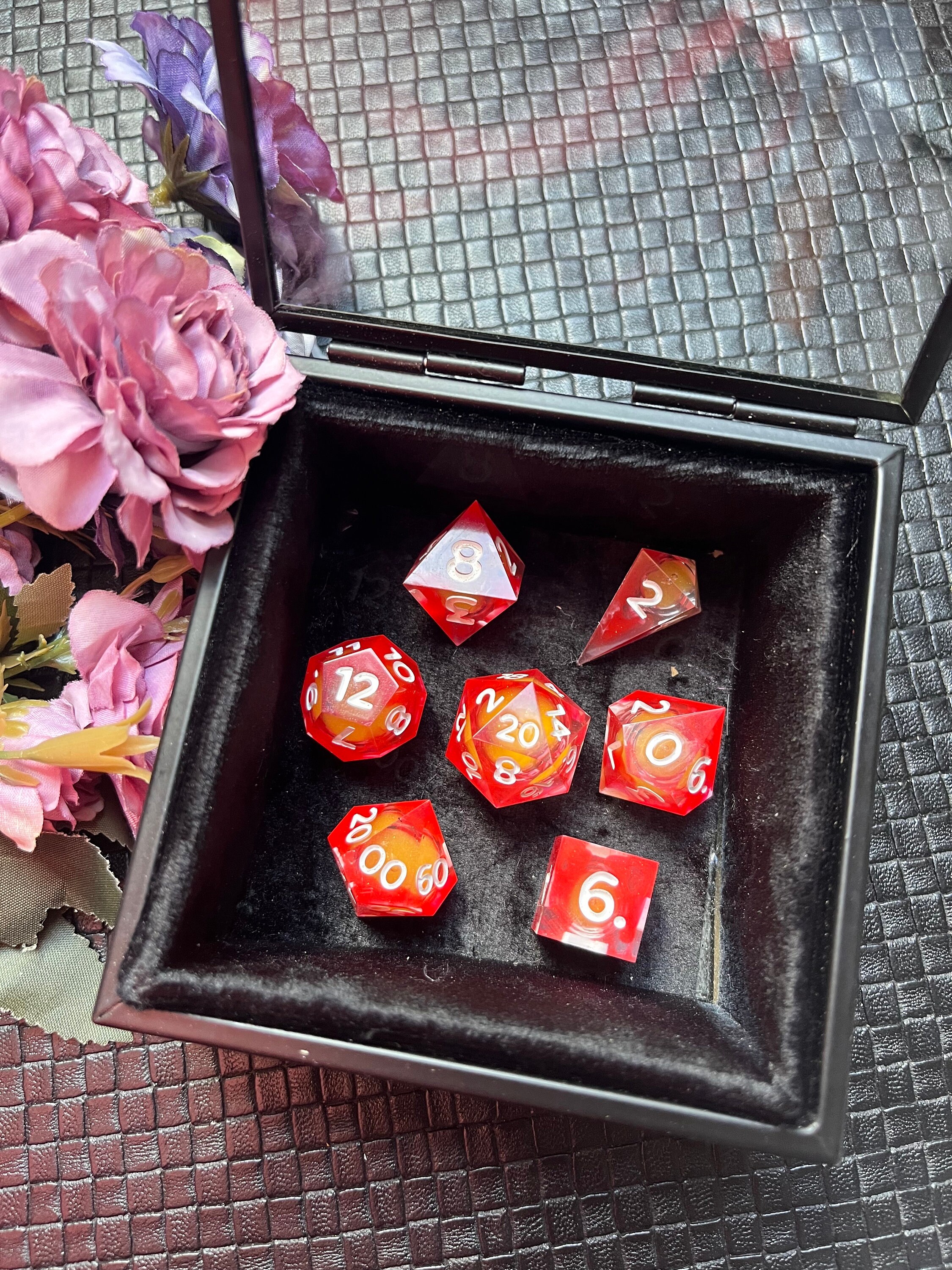 Hazbin Hotel Lucifer Liquid Core Resin Dice Set - Etsy