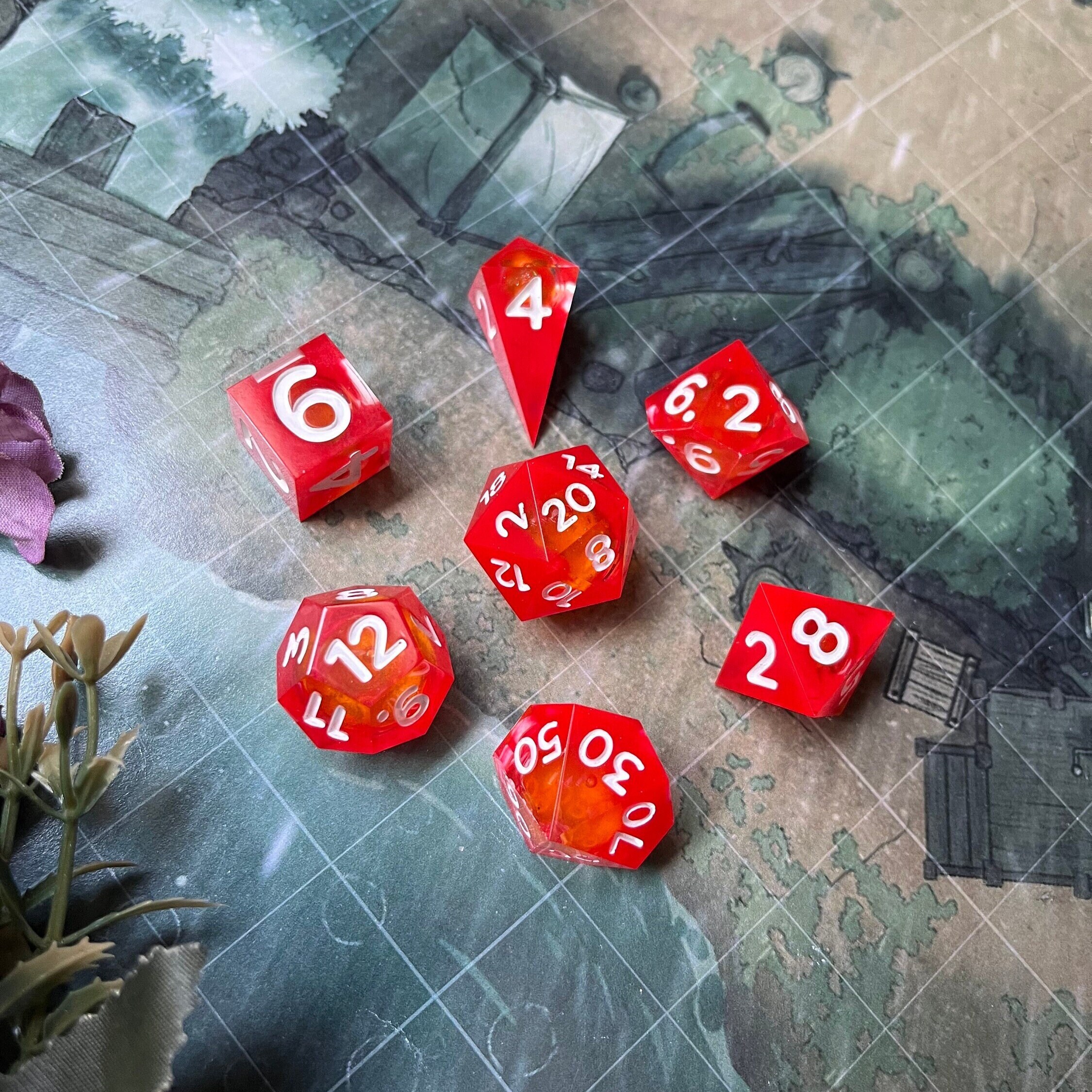 Hazbin Hotel Lucifer Liquid Core Resin Dice Set - Etsy