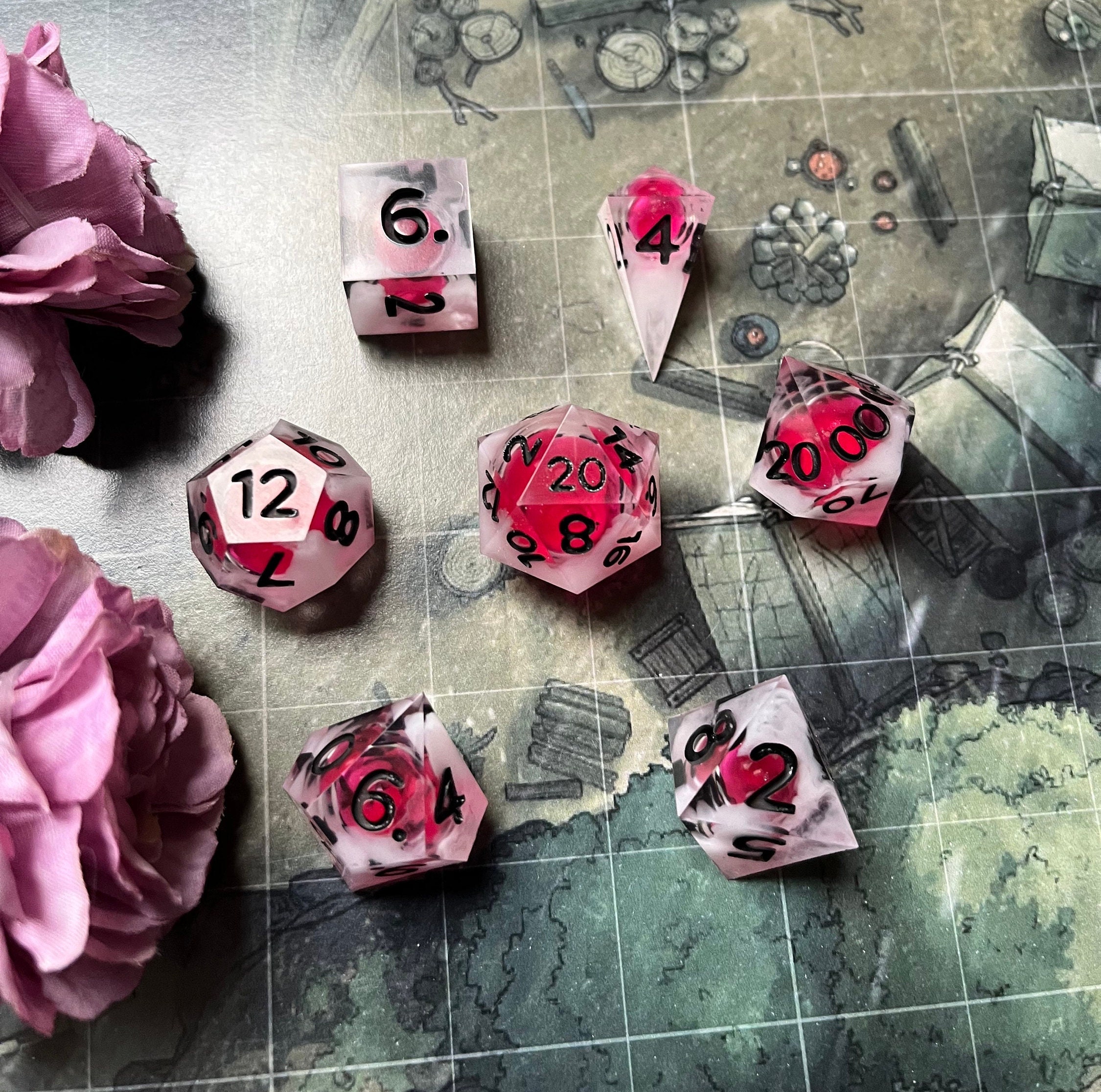 Hazbin Hotel Angel Dust Liquid Core Resin Dice Set - Etsy