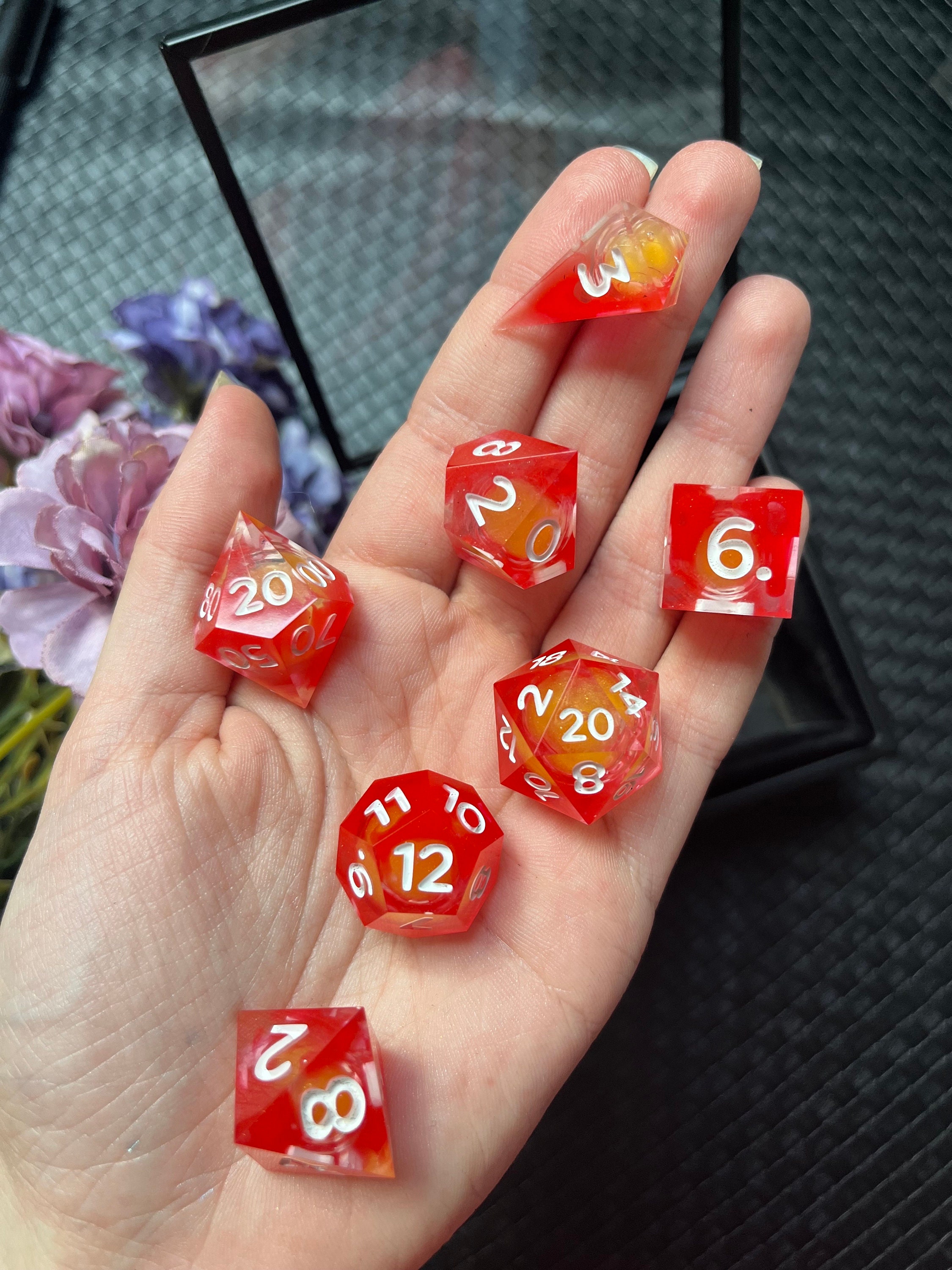 Hazbin Hotel Lucifer Liquid Core Resin Dice Set - Etsy