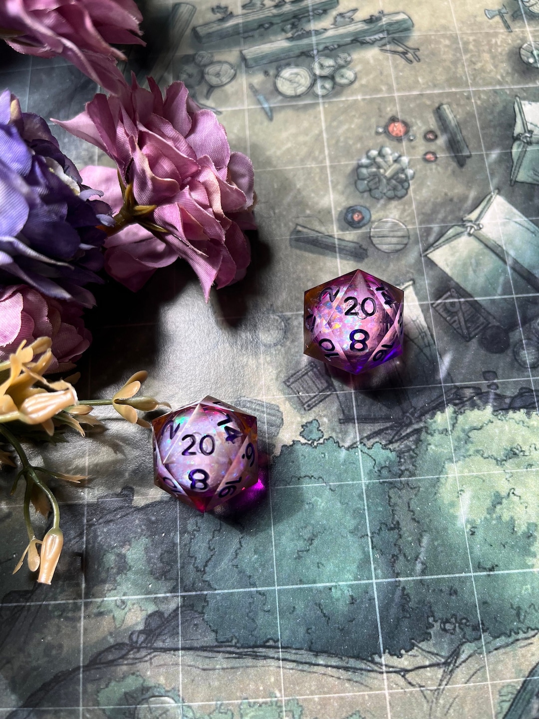 Magical D20 Liquid Core Resin Dice Set - Etsy