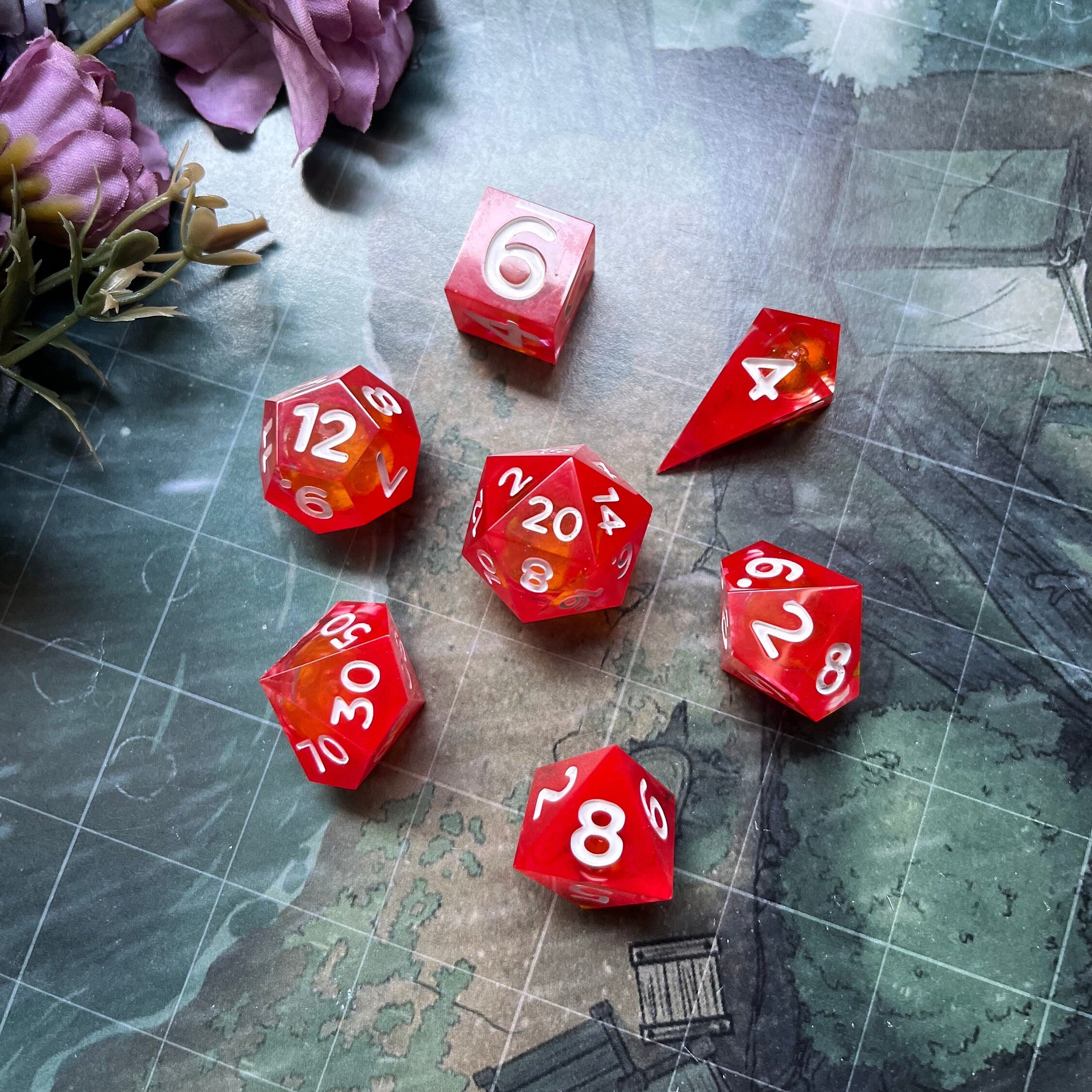 Hazbin Hotel Lucifer Liquid Core Resin Dice Set - Etsy