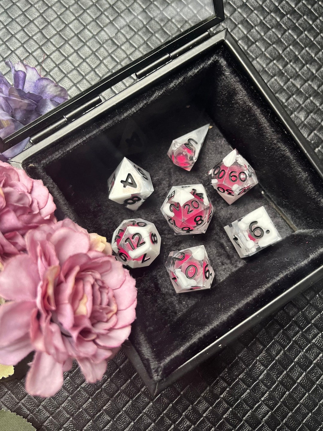 Hazbin Hotel Angel Dust Liquid Core Resin Dice Set - Etsy UK