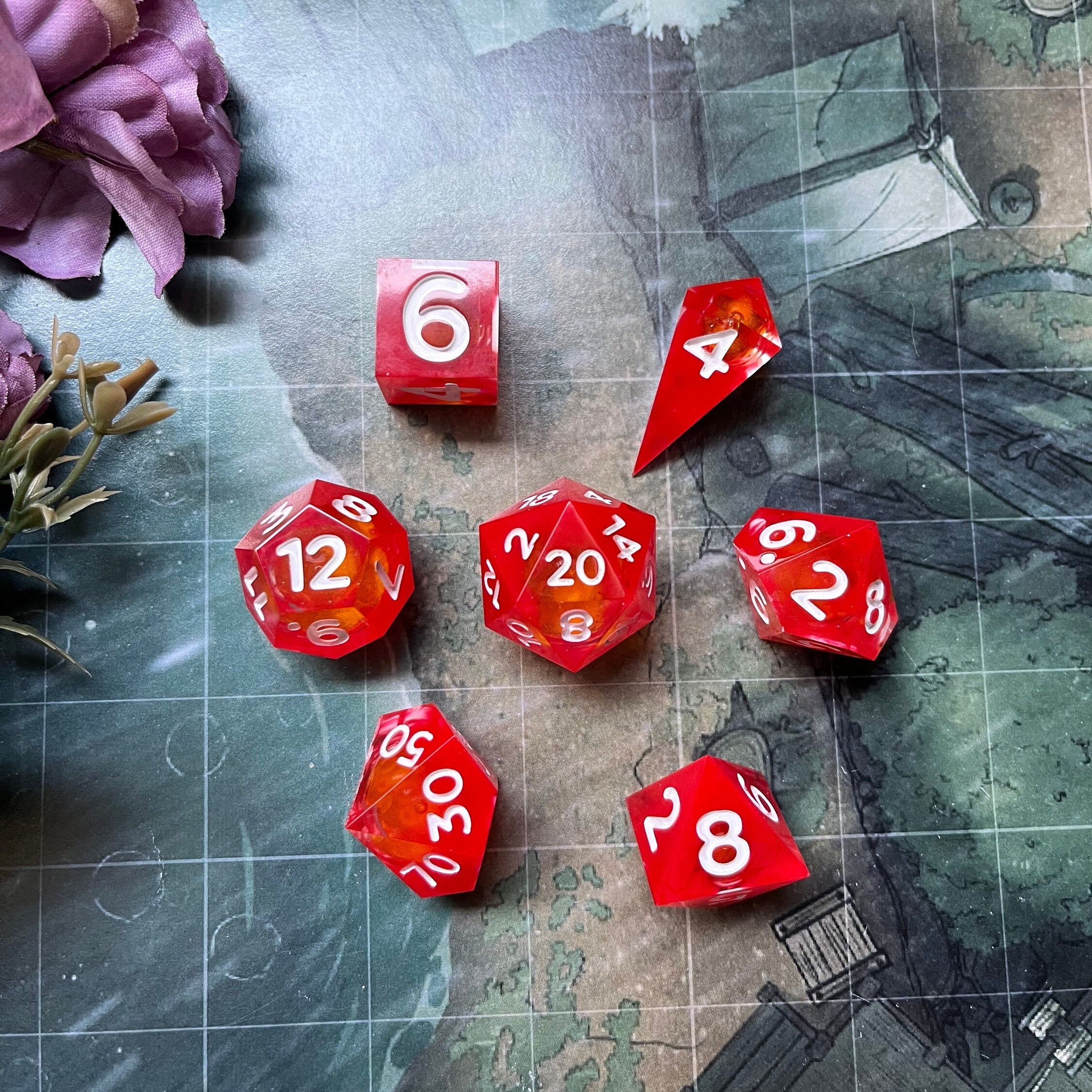 Hazbin Hotel Lucifer Liquid Core Resin Dice Set - Etsy