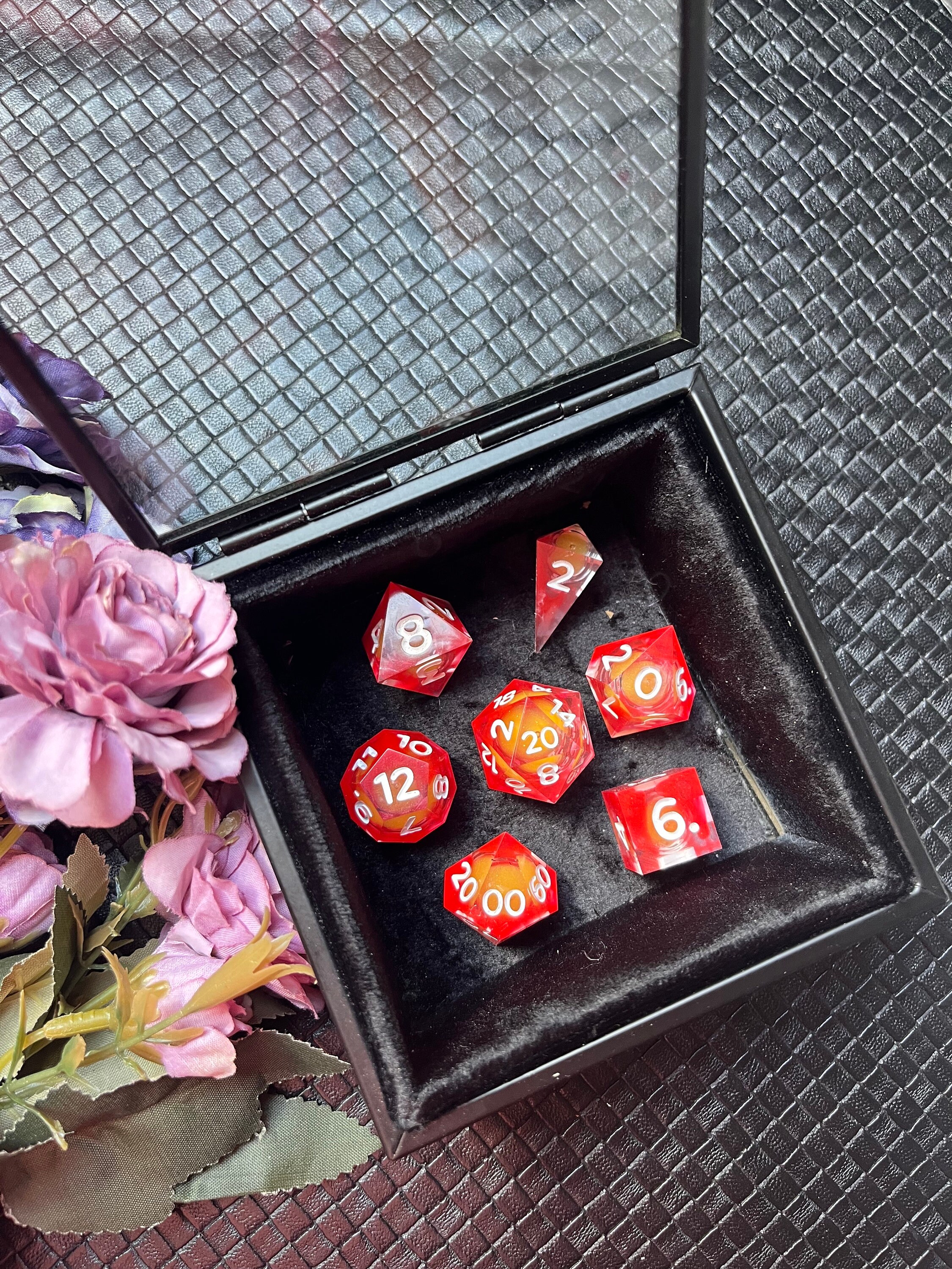 Hazbin Hotel Lucifer Liquid Core Resin Dice Set - Etsy