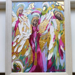 Angels Original, Modern Christian Artwork, God Textured Art, Holy ...