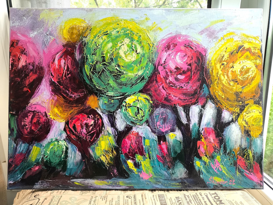 Large Landscape Canvas, National Park Original, Aspen Tree Impasto ...
