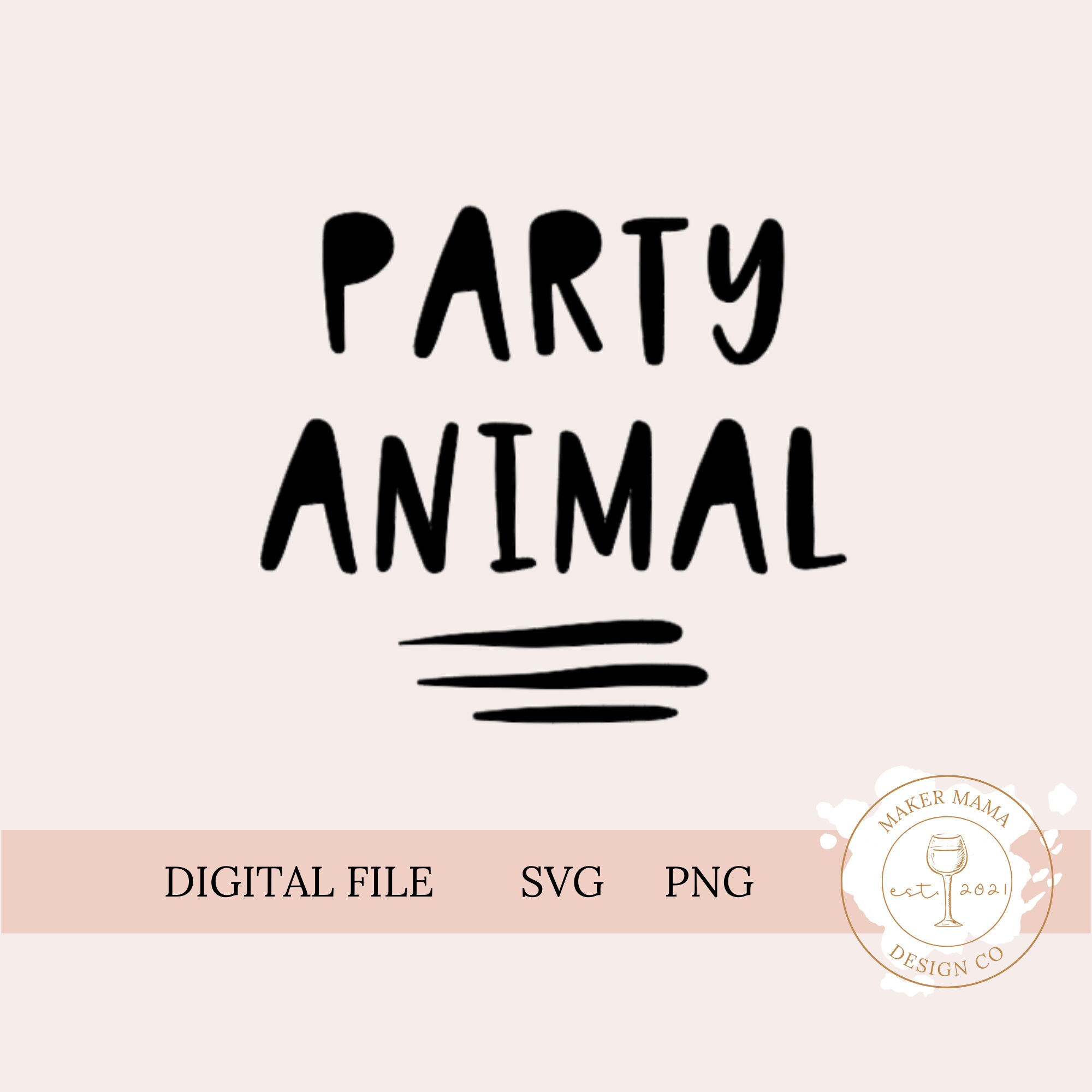 Party Animal Digital SVG und PNG-Datei 1. Geburtstag, Kindergeburtstag ...
