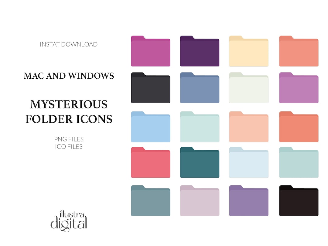 Mysterious Witch Desktop Folder Icons | Mac OS Windows | Aesthetic ...