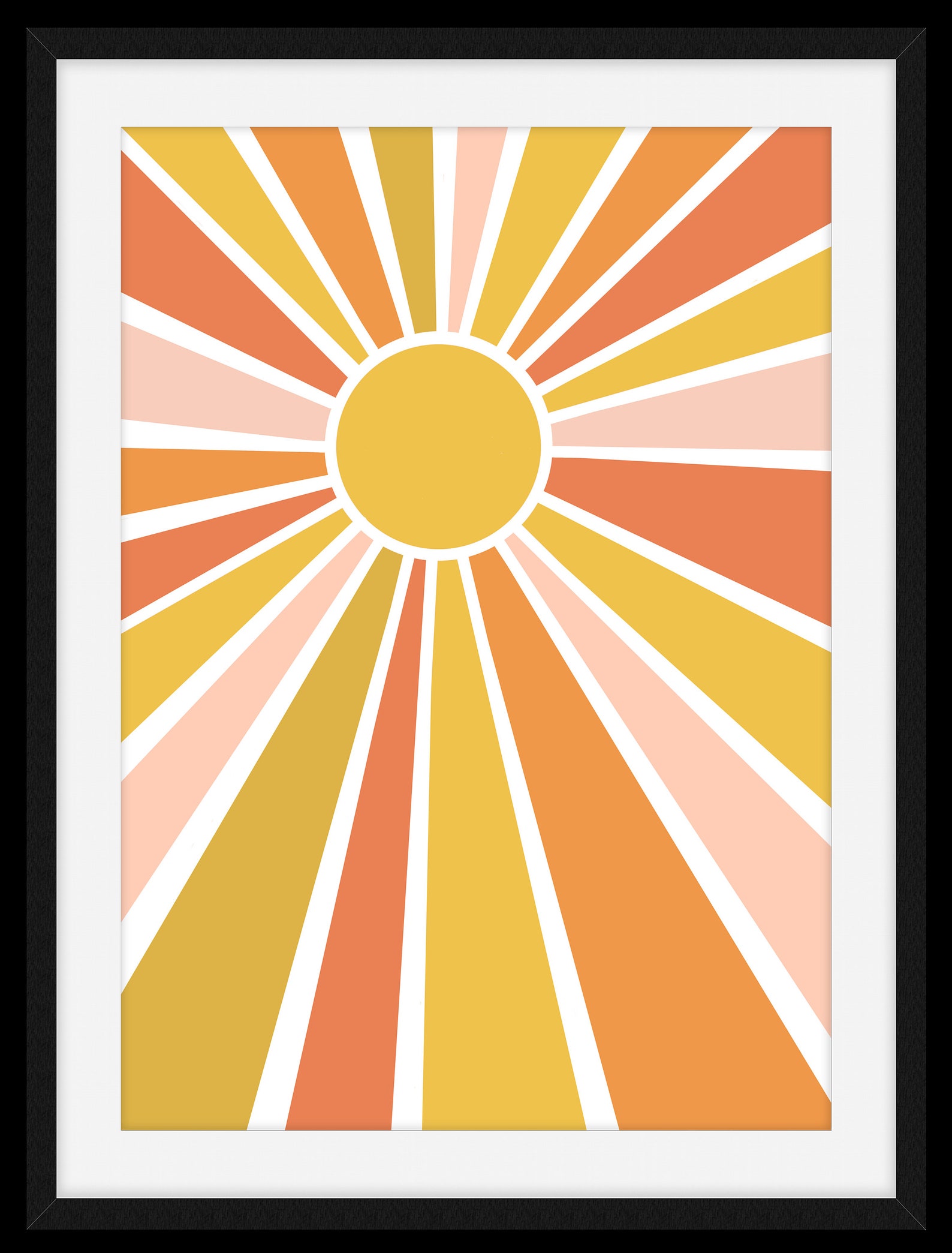 60s 70s Sun Pastel Colors Retro Poster Art Print Poster | Etsy