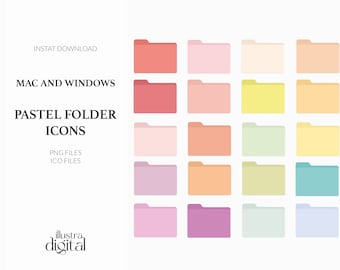 Girly Golden Hour Desktop Folder Icons | Mac OS Windows | Aesthetic ...