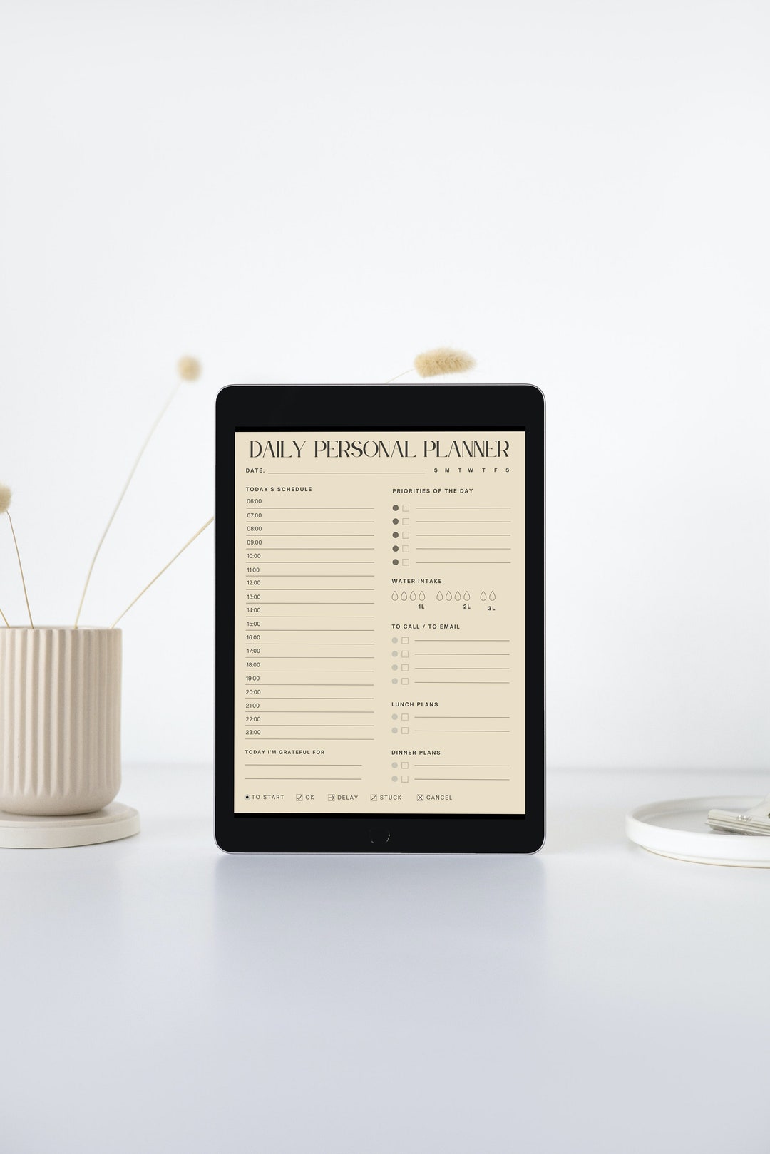 Daily Routine Tracker, Check-in Journal Page, Printable Planner Insert ...
