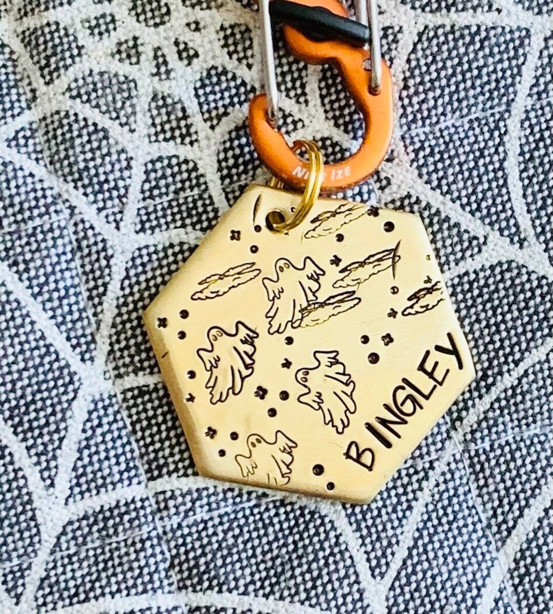 Pet ID Tag Halloween Ghosts Dog Tag Custom Dog ID Tag - Etsy