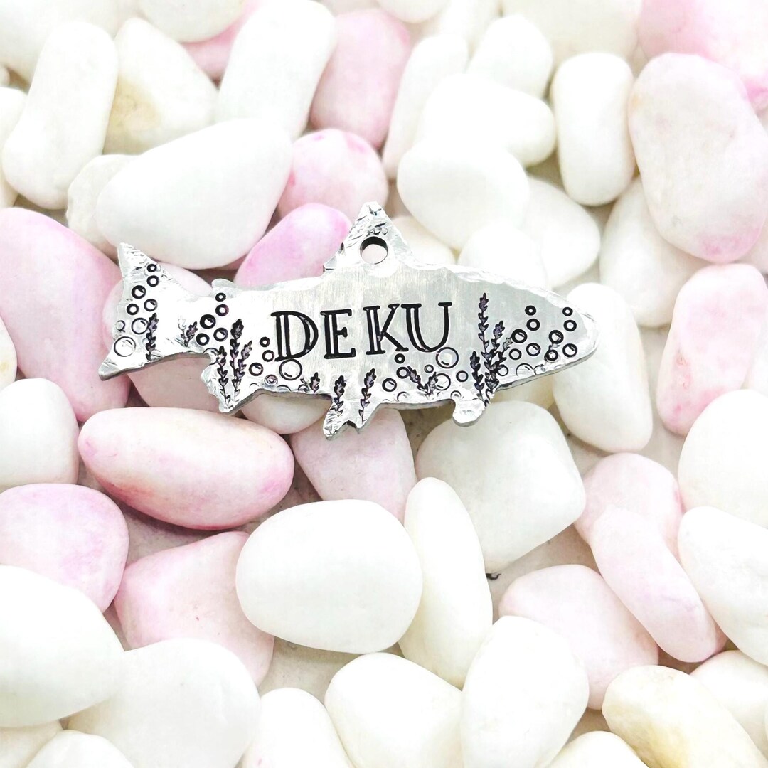 Shark Pet ID Tag: Ocean Beach Dog Tag, Hand Stamped - Etsy