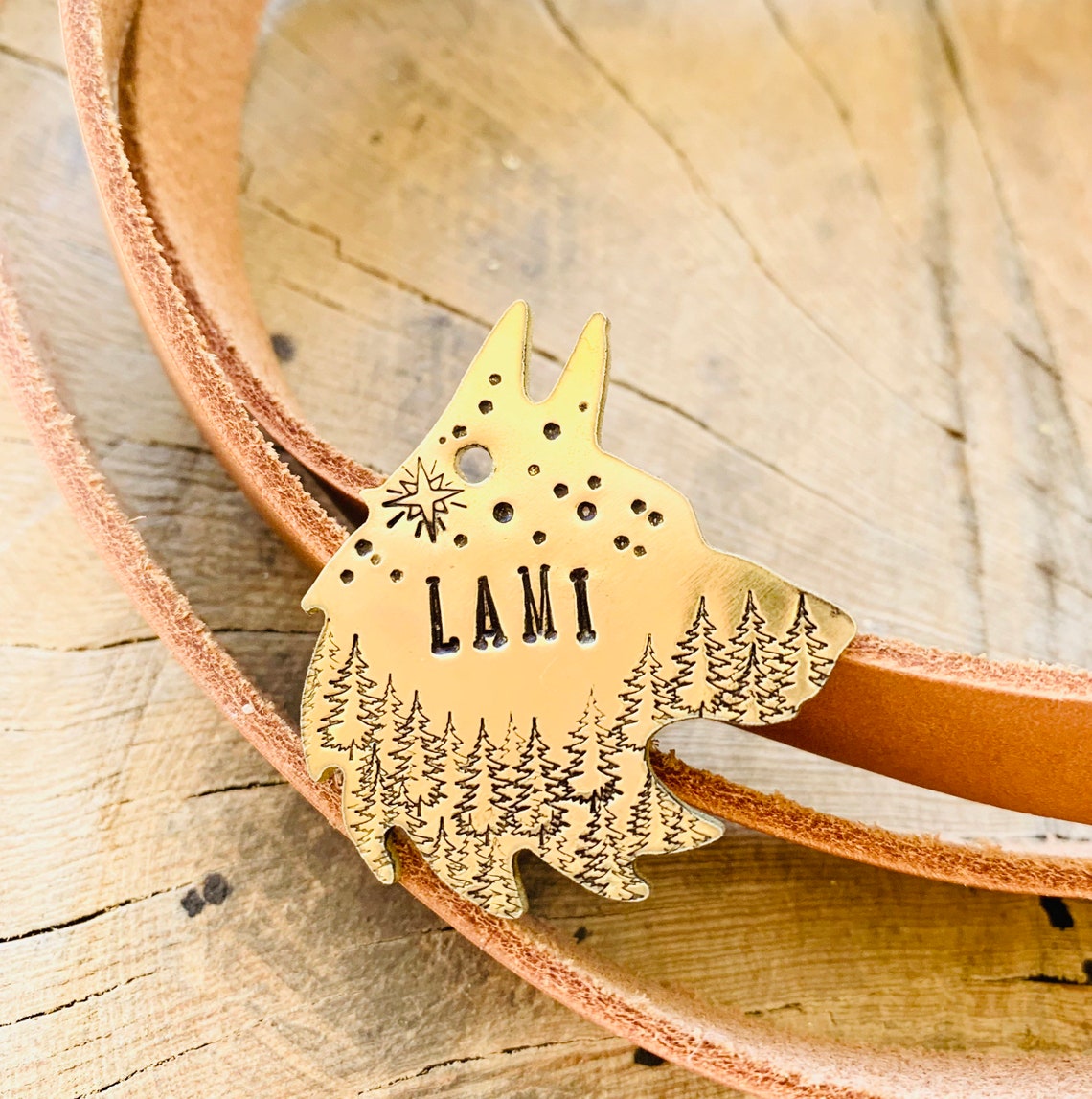 Pet ID Tag Mama Wolf Shaped Head Dog ID Tag Wolf Dog Tag - Etsy