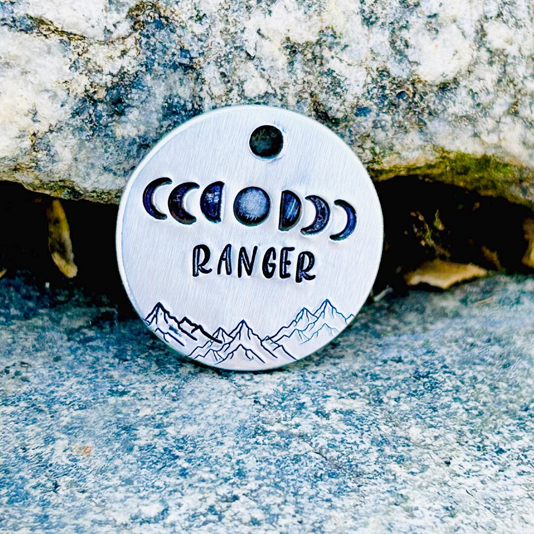 Moon Phases Pet ID Tag: Personalized Adventure Dog Tag - Etsy