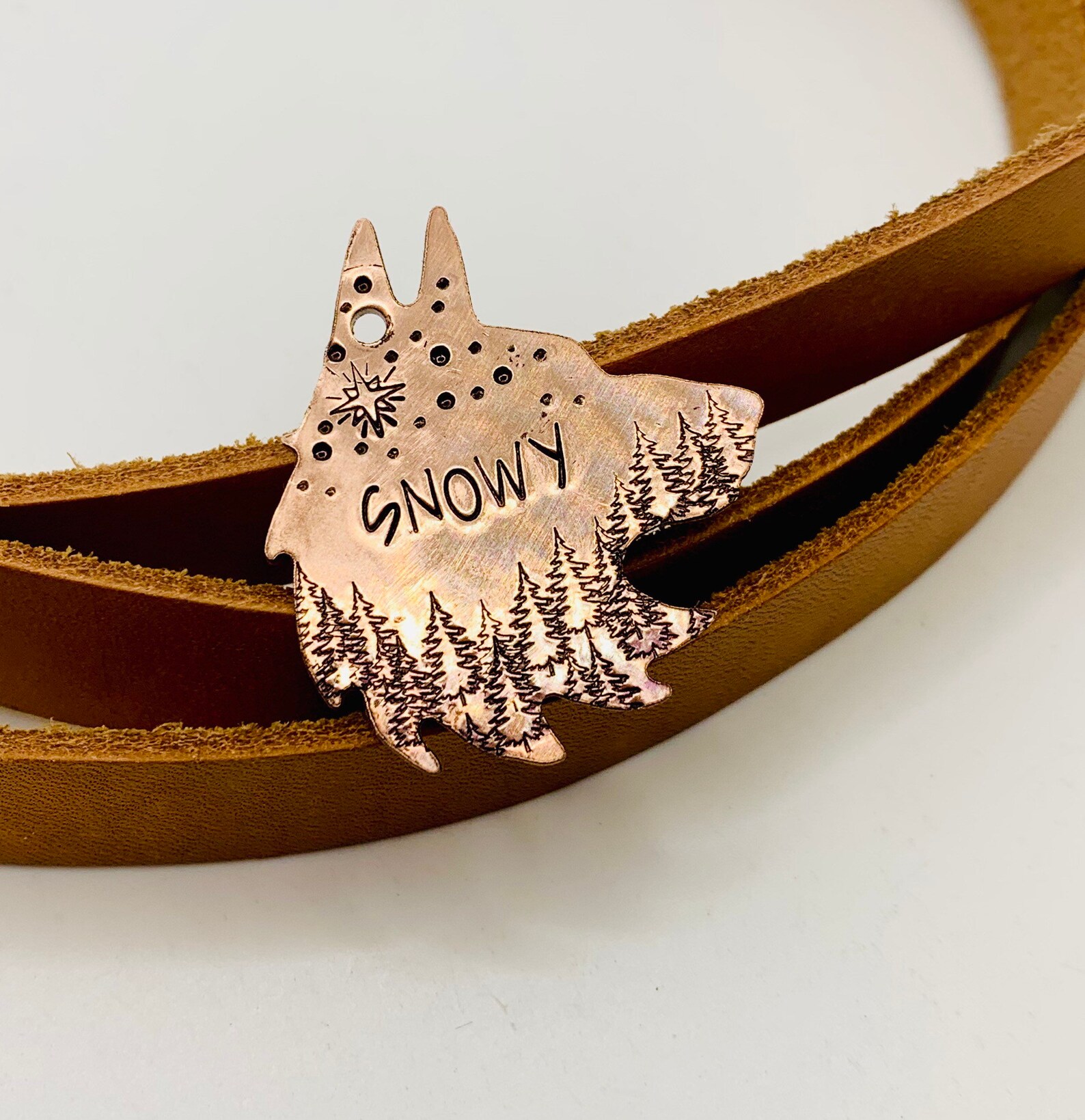Pet ID Tag Mama Wolf Shaped Head Dog ID Tag Wolf Dog Tag - Etsy