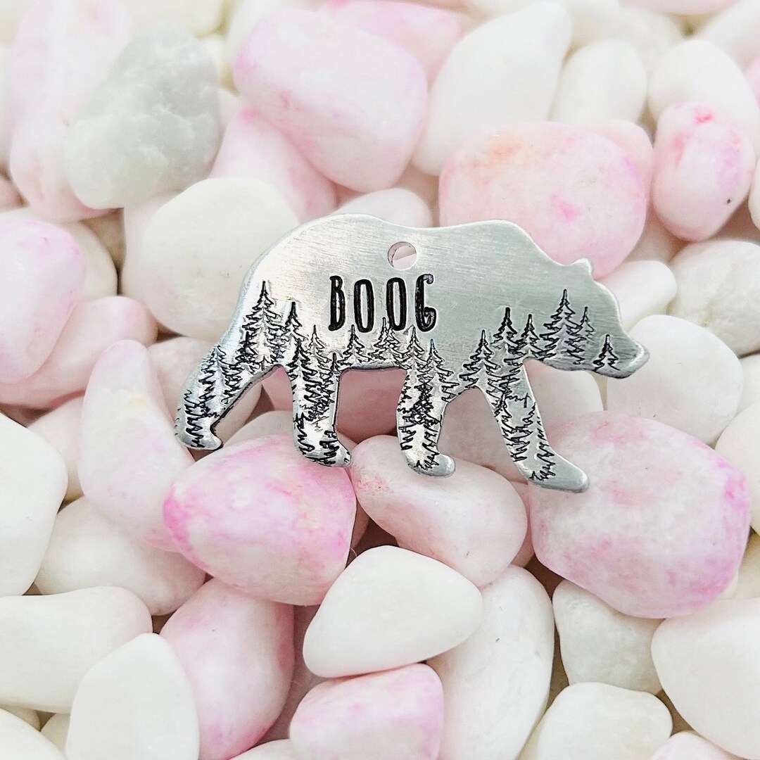 Pet ID Tag, Baby Bear Shaped Dog Tag, Dog Tag for Dogs, Dog Tags, Bear ...