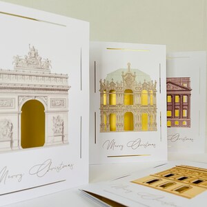 Pack of 6 Christmas Cards Architectural Card - Etsy