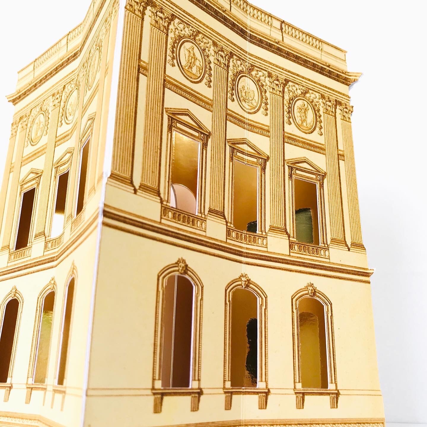 Palace Louvre Facade Architecture Paper Lantern Popup Building | Etsy