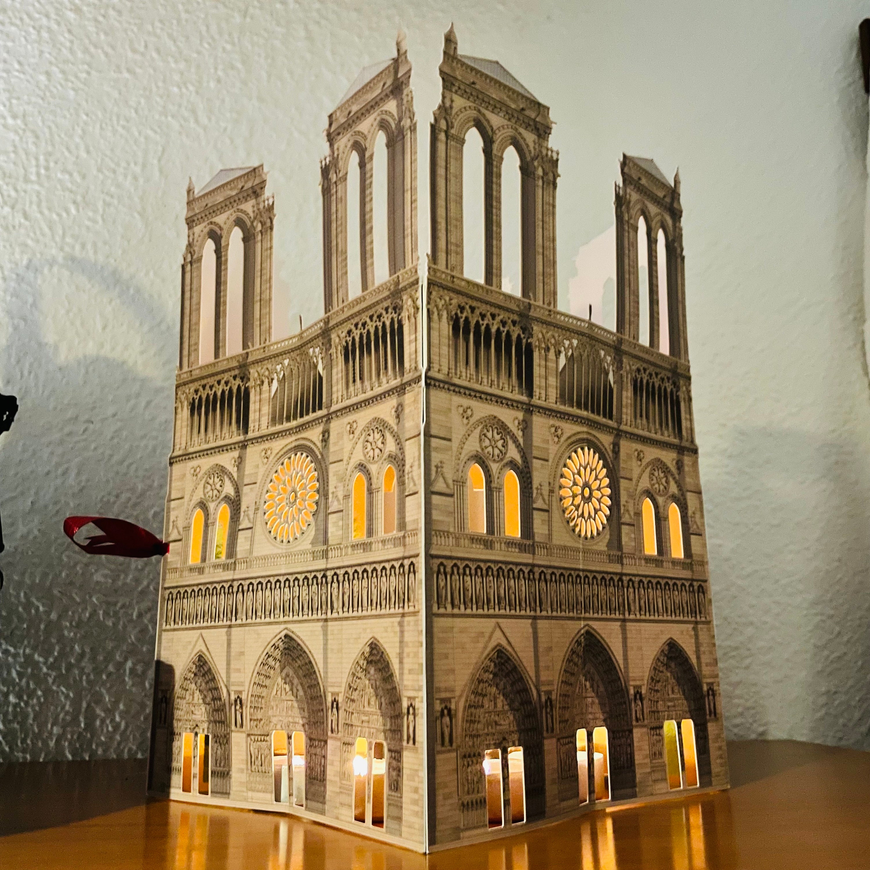 Notre Dame Cathedral Facade Architecture Paper Lantern Popup | Etsy