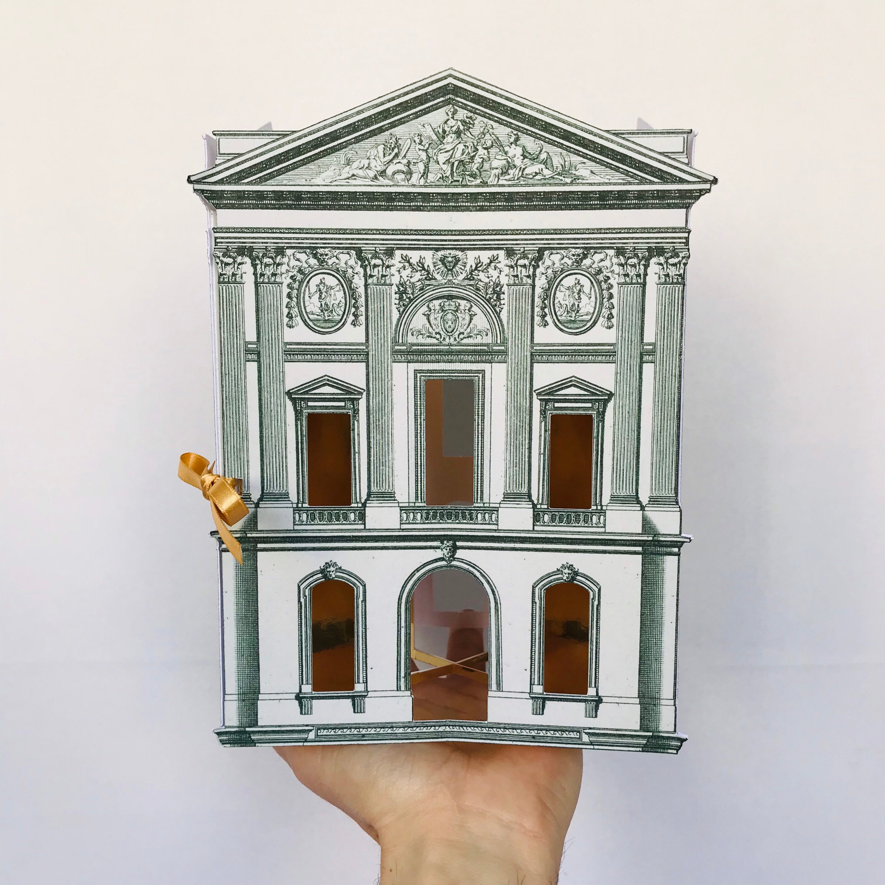 Palace Louvre Facade Architecture paper lantern Popup building | Etsy