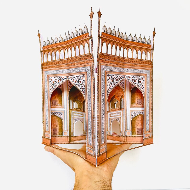 Taj Mahal Gate Facade Architecture Paper Lantern Popup Building Art ...