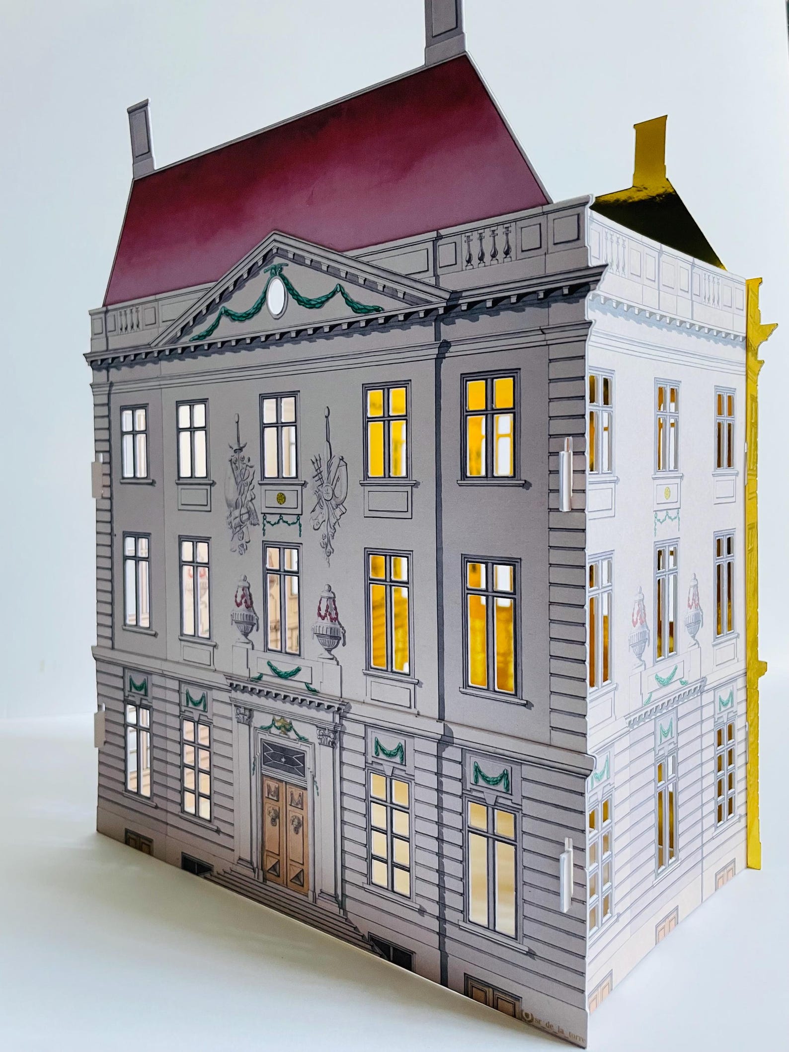 Holland House Architecture Paper Lantern Popup Building Art Home Paper ...